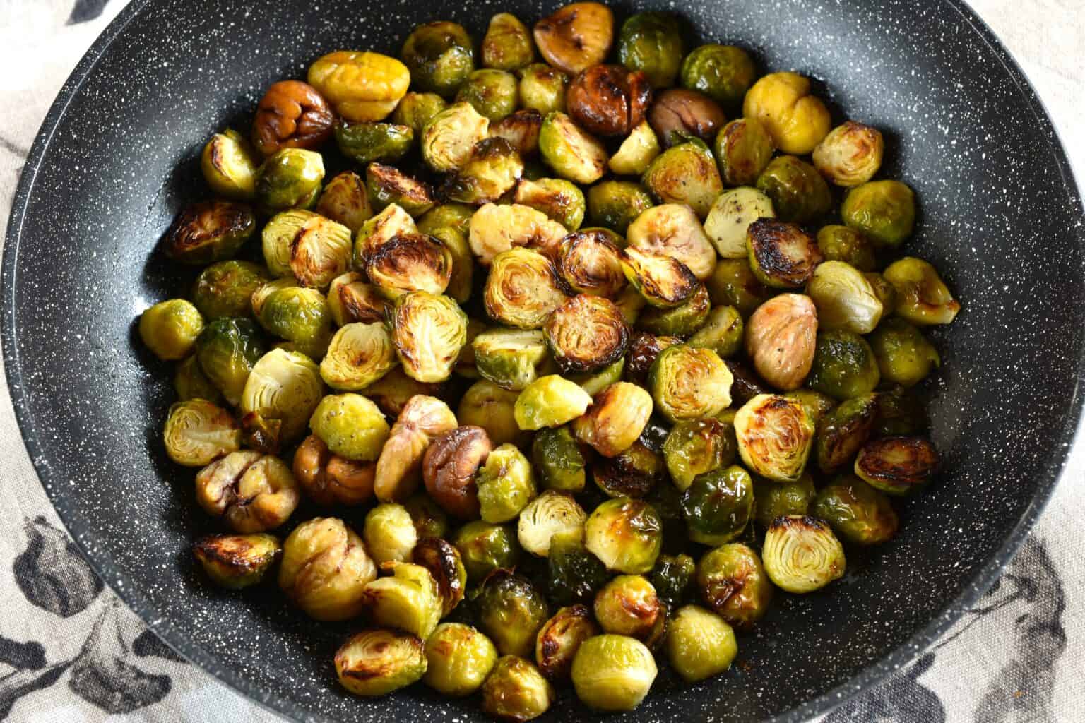 Roasted Brussels sprouts with chestnuts - Vegan Hot Stuff